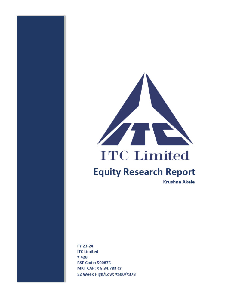 ITC Equity Research Insights | PDF | Return On Equity | Leverage (Finance)