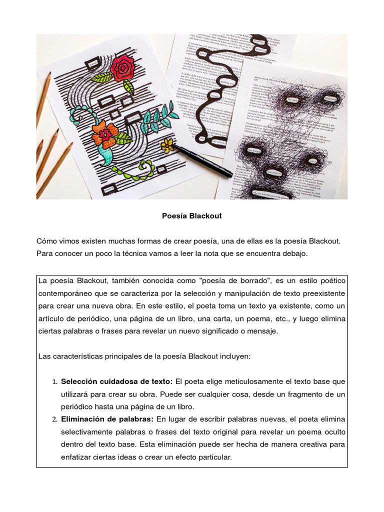 Guía para Crear Poesía Blackout | PDF | Poesía | Creatividad