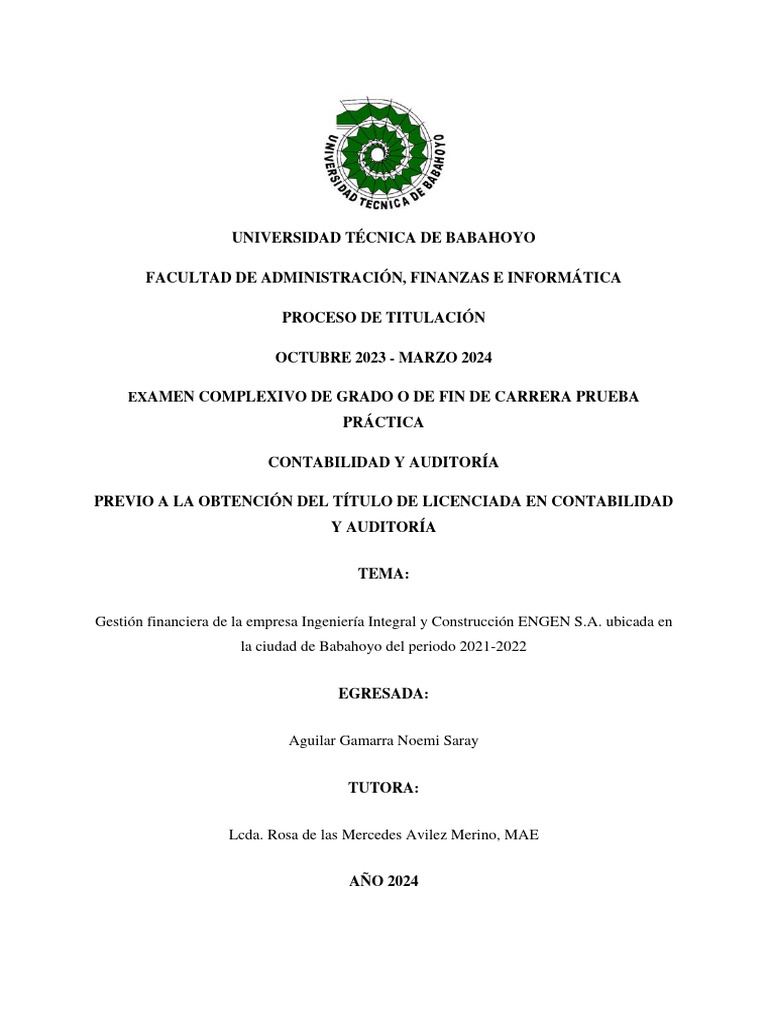 E Utb Fafi Ca 000313 | PDF | Estado financiero | Contabilidad
