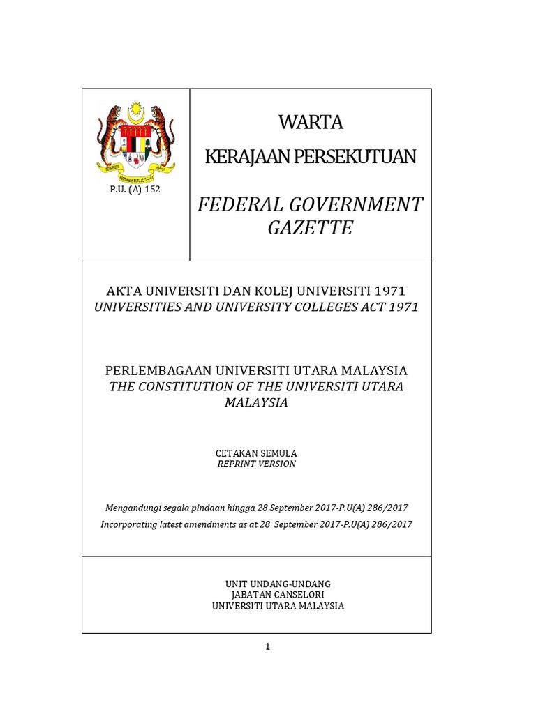 Perlembagaan UUM | PDF