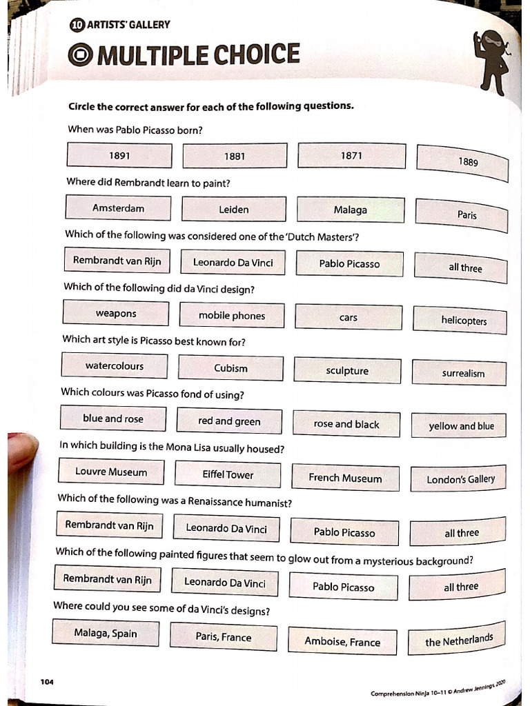 Comprehension Ninja PT 2 | PDF