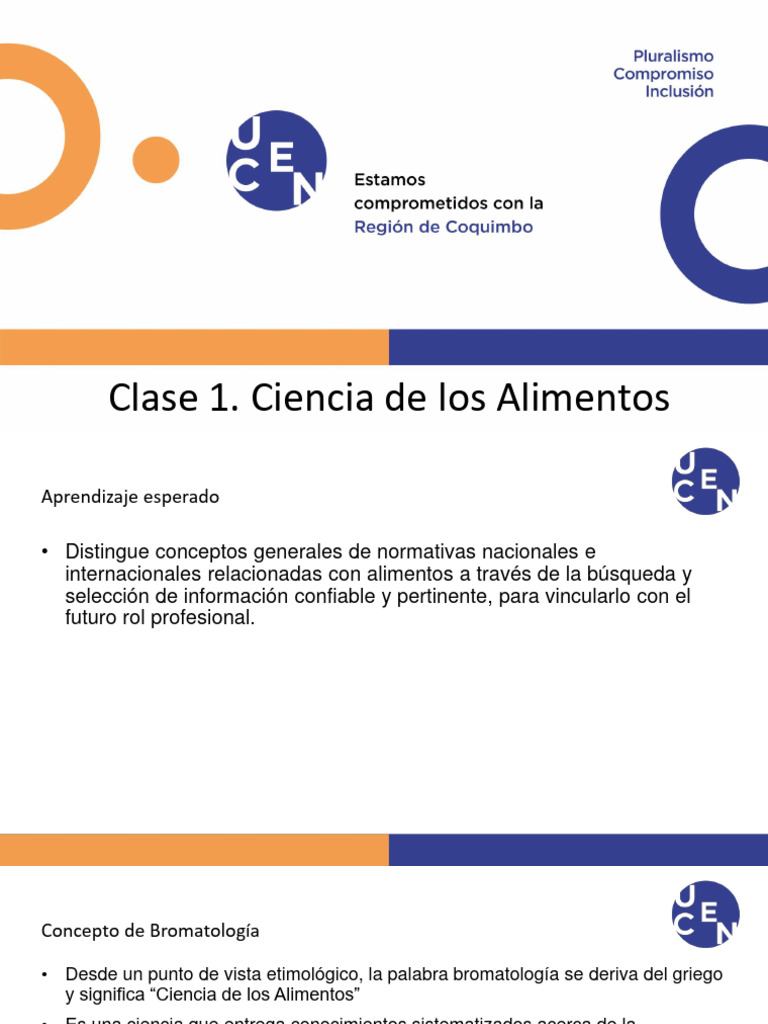 Clase 1. Ciencia de Los Alimentos y Sistemas Alimentarios | PDF ...