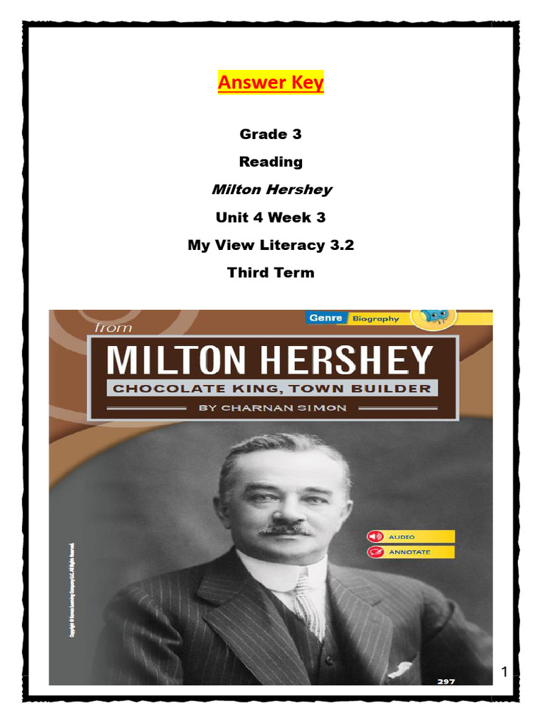 Answer Key: Milton Hershey | PDF | Career & Growth | Self-Improvement