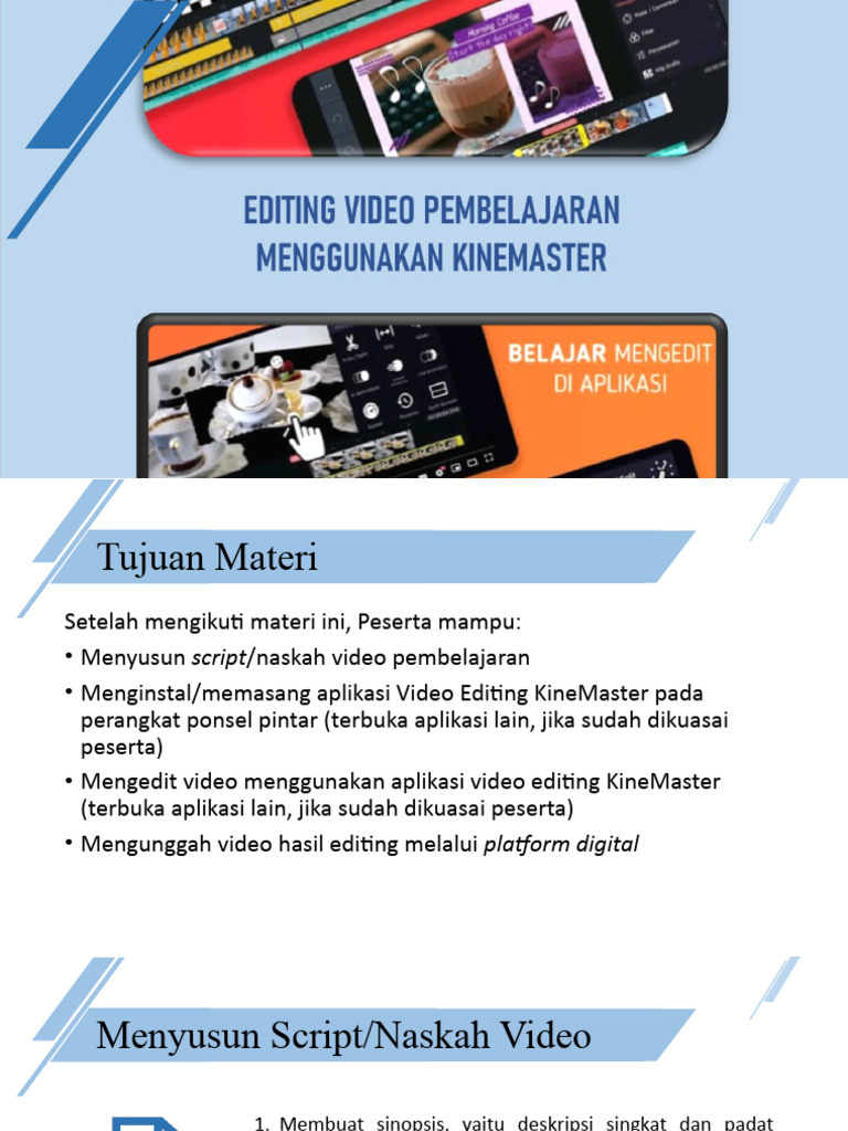 Materi Belajar Editing Video KineMaster | PDF | Seni | Teknologi & Rekayasa