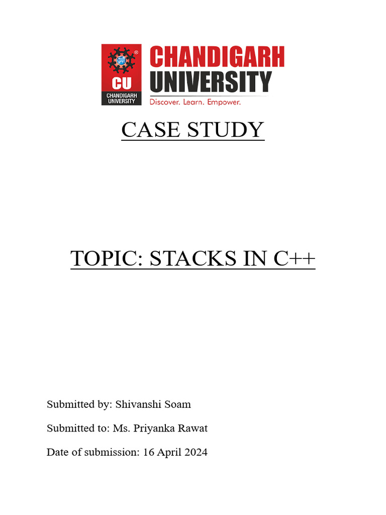 Stack in C++ | Download Free PDF | Software Engineering | Computing