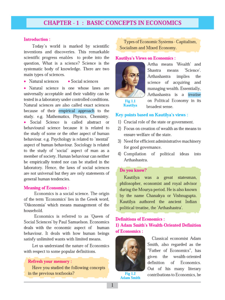 Basic Concepts of Economics | PDF