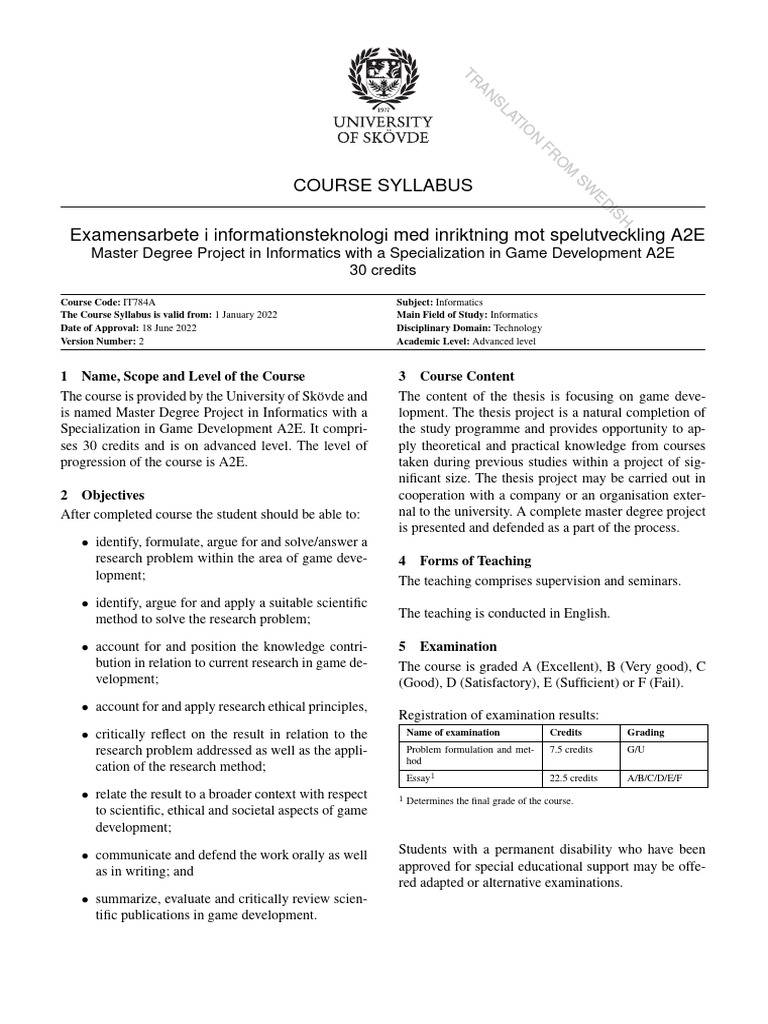 Courseplan IT784A-1 | Download Free PDF | Gce Advanced Level (United ...