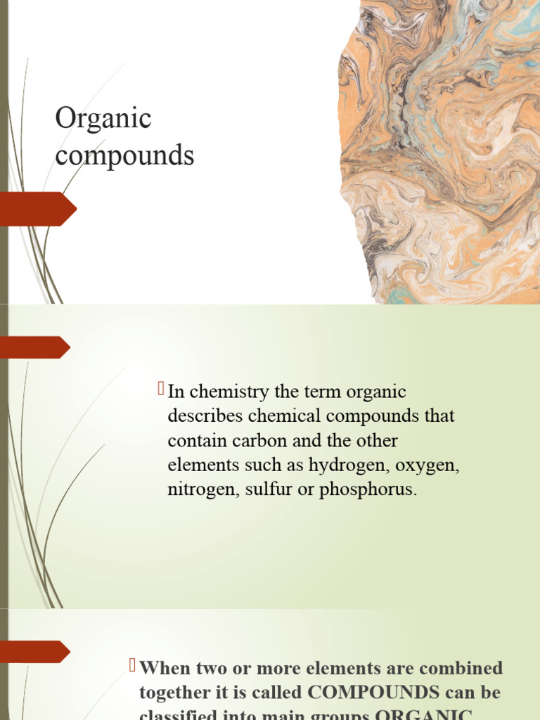 Organic Compounds | PDF | Carbohydrates | Lipid