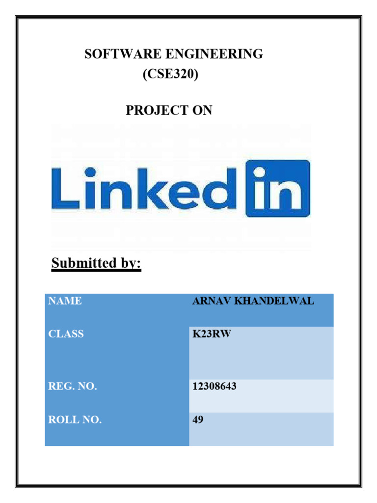 LinkedIn Software Requirements Specification | PDF | Linked In ...