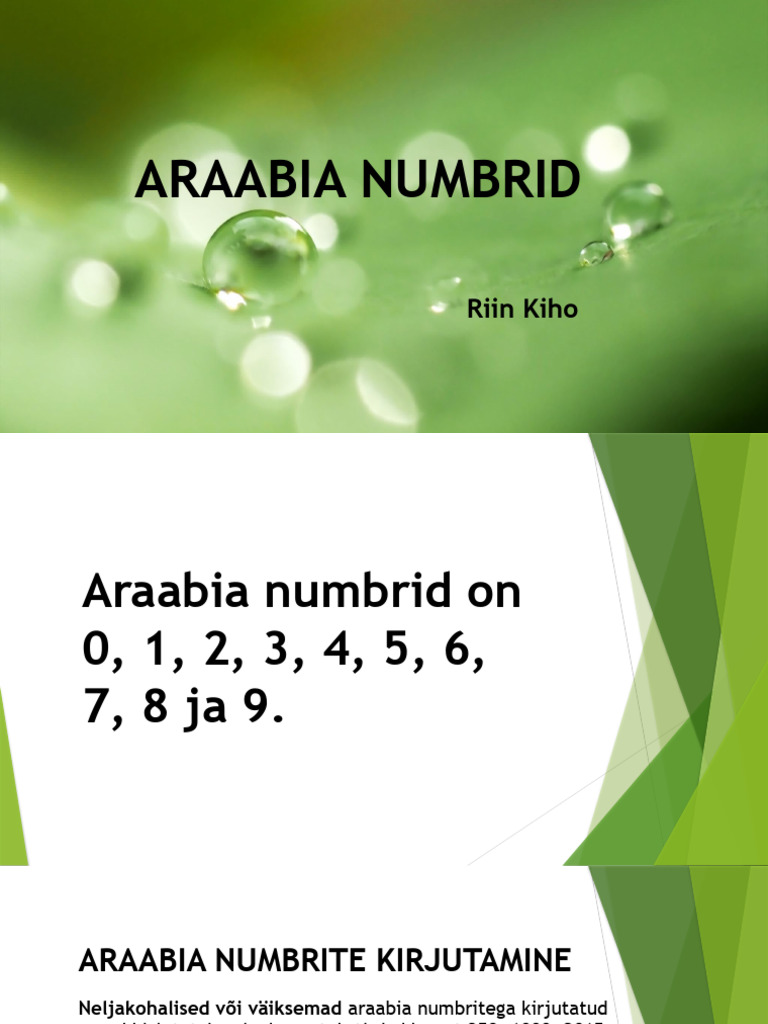 Araabia Numbrid | PDF