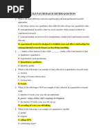 Research Methods Mid Exam Questions | PDF | Scientific Method | Methodology