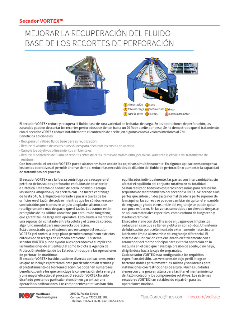 Vortex Dryer Flyer Es | PDF | Engranaje | Centrífugo