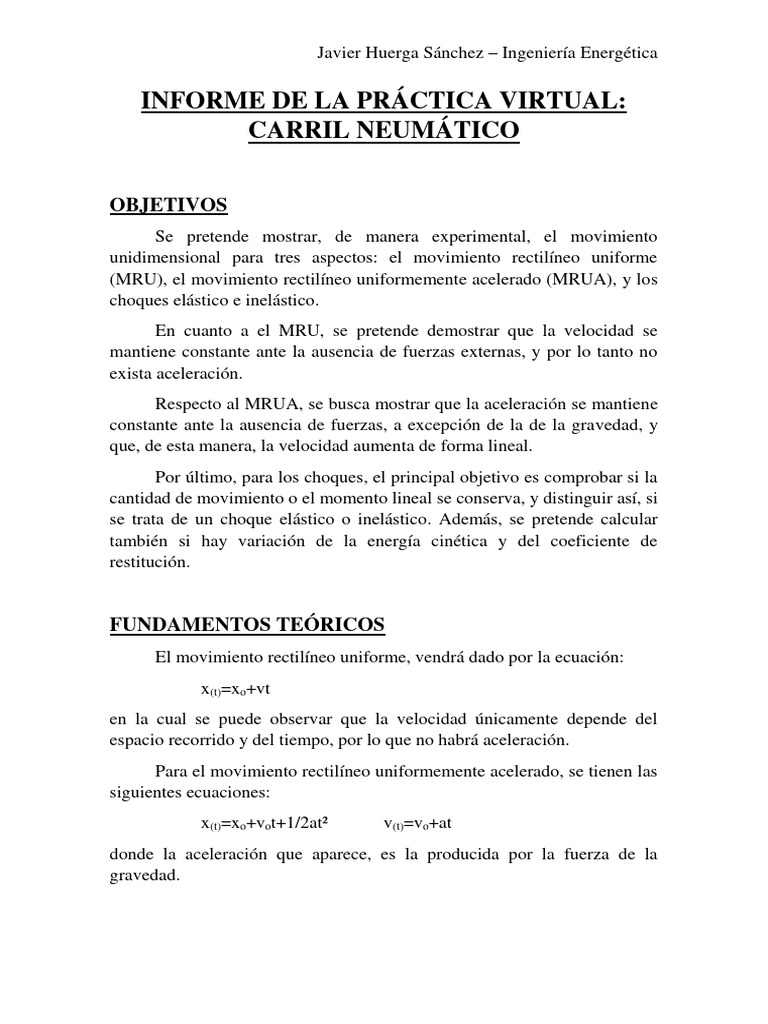 Informe de La Práctica Virtual | Descargar gratis PDF | Elasticidad (Física) | Ciencias fisicas