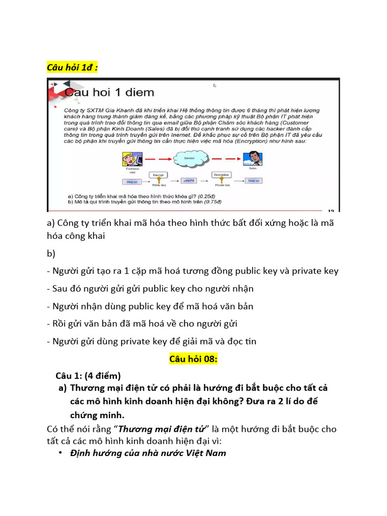 Tổng Hợp Các Câu Tự Luận HTTT | PDF