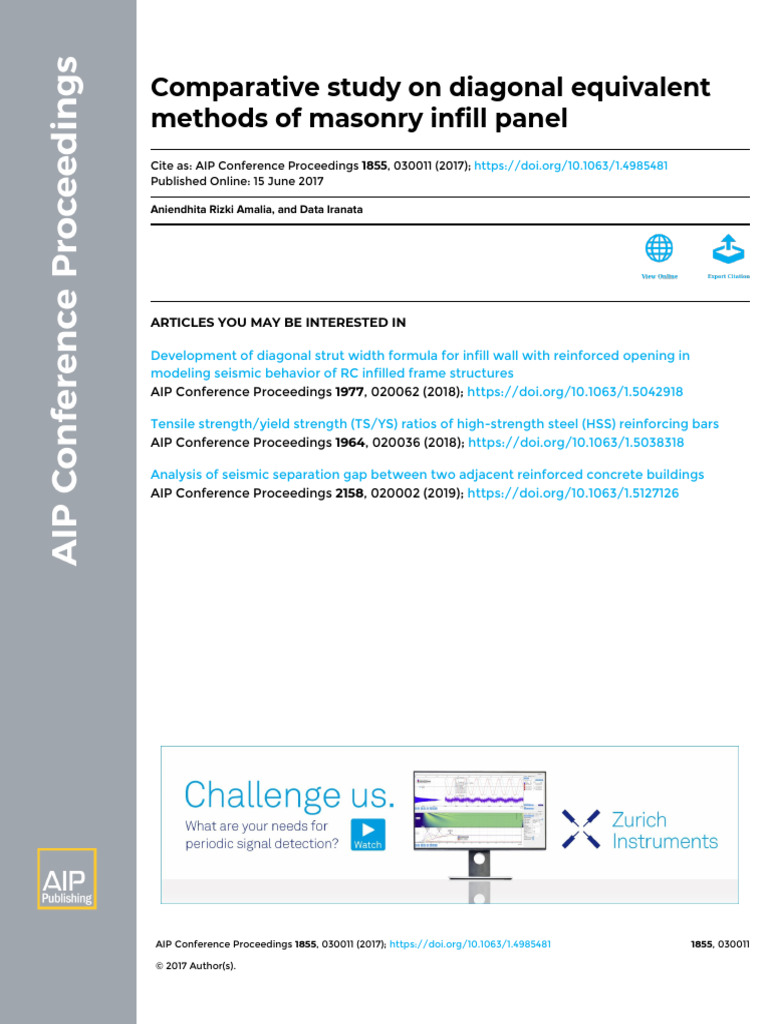 Comparative Study On Diagonal Equivalent Methods of Masonry Infill ...