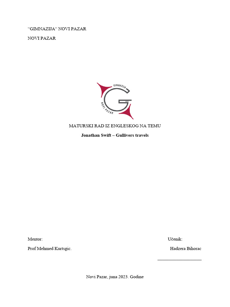 Jonathan Swift - Gullivers Travels | PDF | Gulliver's Travels | Satire