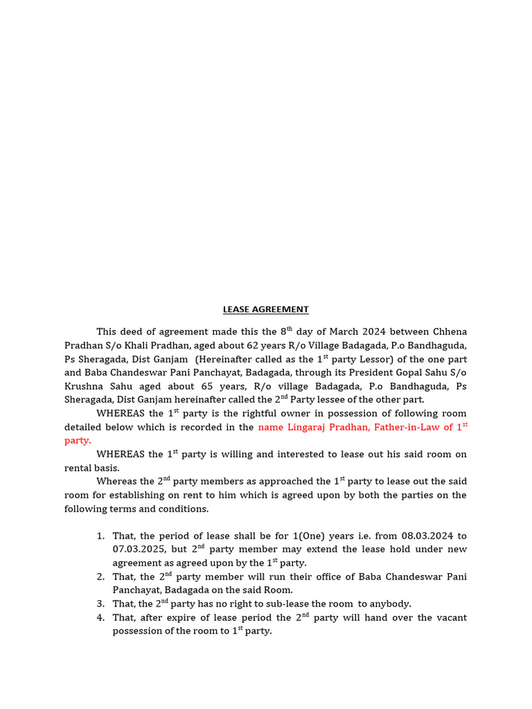 Lease Agreement | PDF | Lease | Natural Resources Law