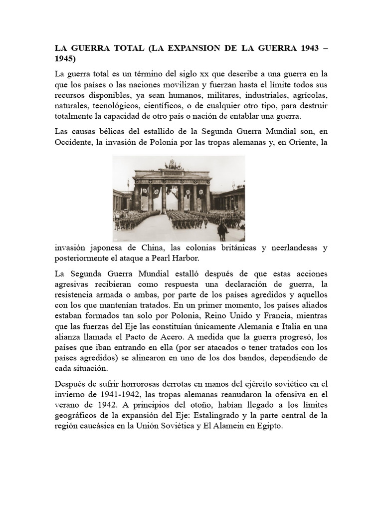 Expansión de la Guerra Total 1943-45 | PDF