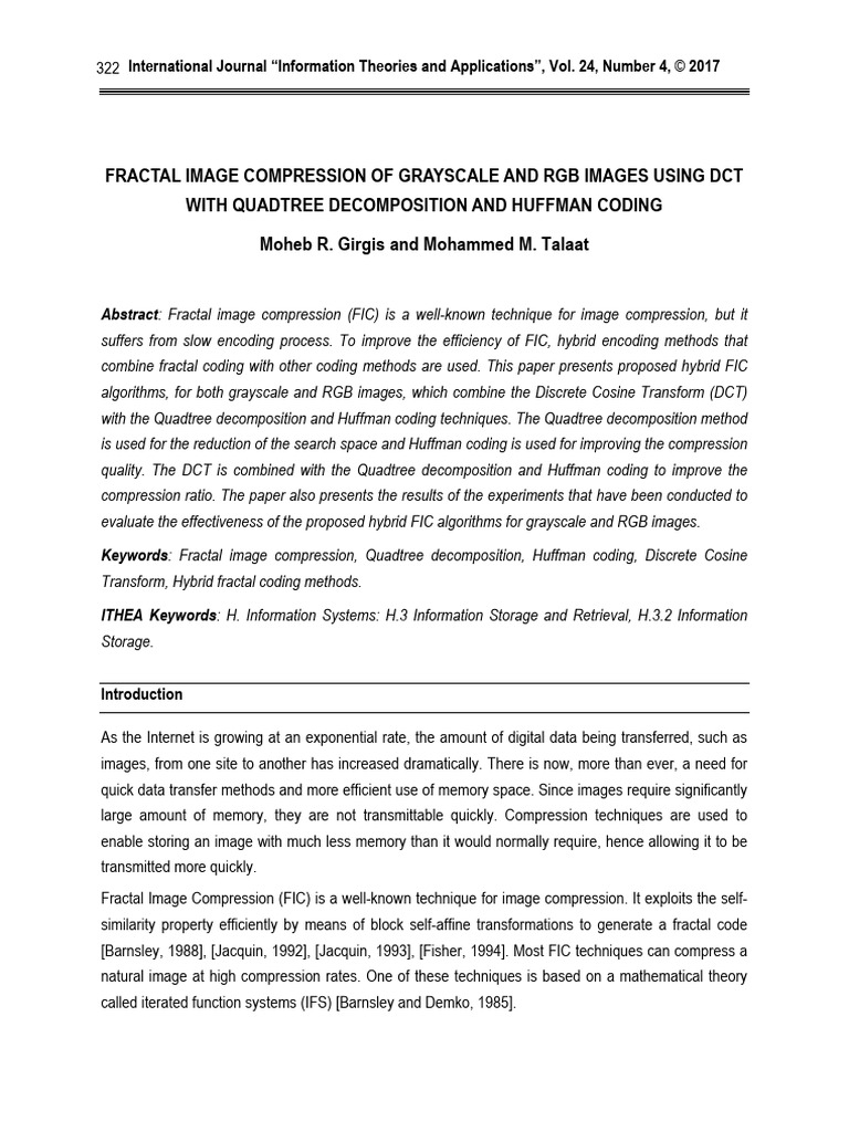 Fractal Image Compression of Grayscale A | PDF | Data Compression | Code