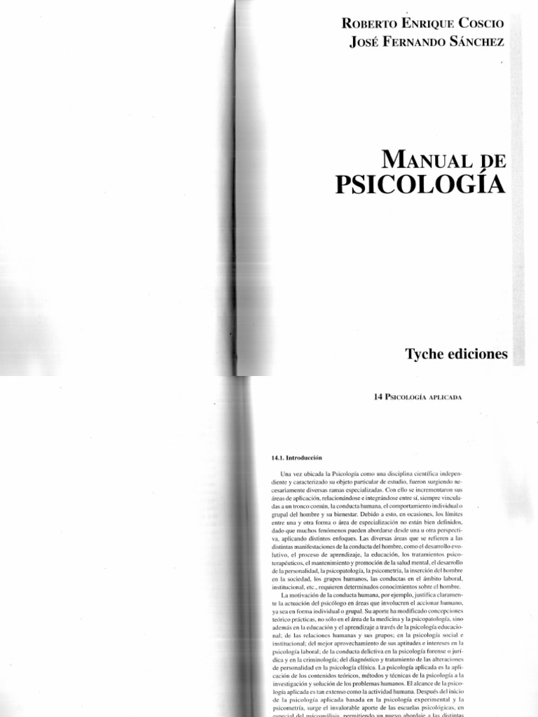 14.cap.14....Coscio y Sanchez_Manual de Psicologia | PDF