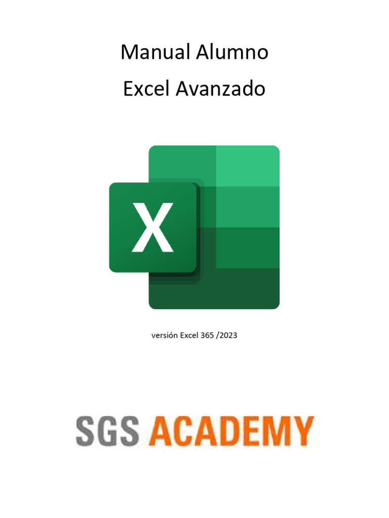 Manual Excel Avanzado 2023 | Descargar gratis PDF | Microsoft Excel | Hoja de cálculo