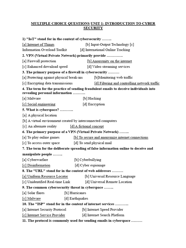 V Sem NEP Cyber Security Solved MCQs | PDF | World Wide Web | Internet & Web