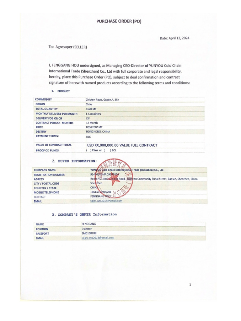 PURCHASE ORDER (PO) | PDF