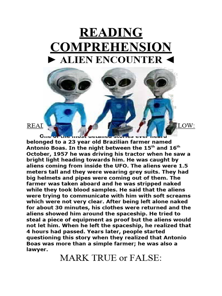 Alien Listening Comprehension | PDF | Unidentified Flying Object