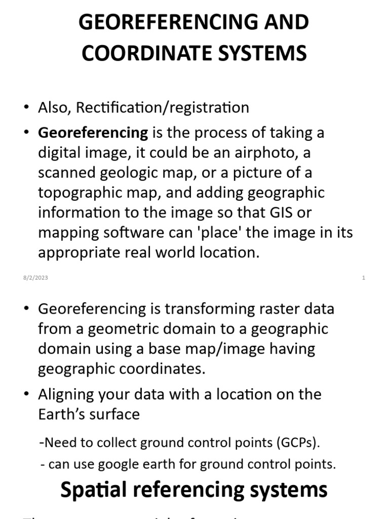 Georeferencing and Coordinate Systems | PDF | Latitude | Geodesy