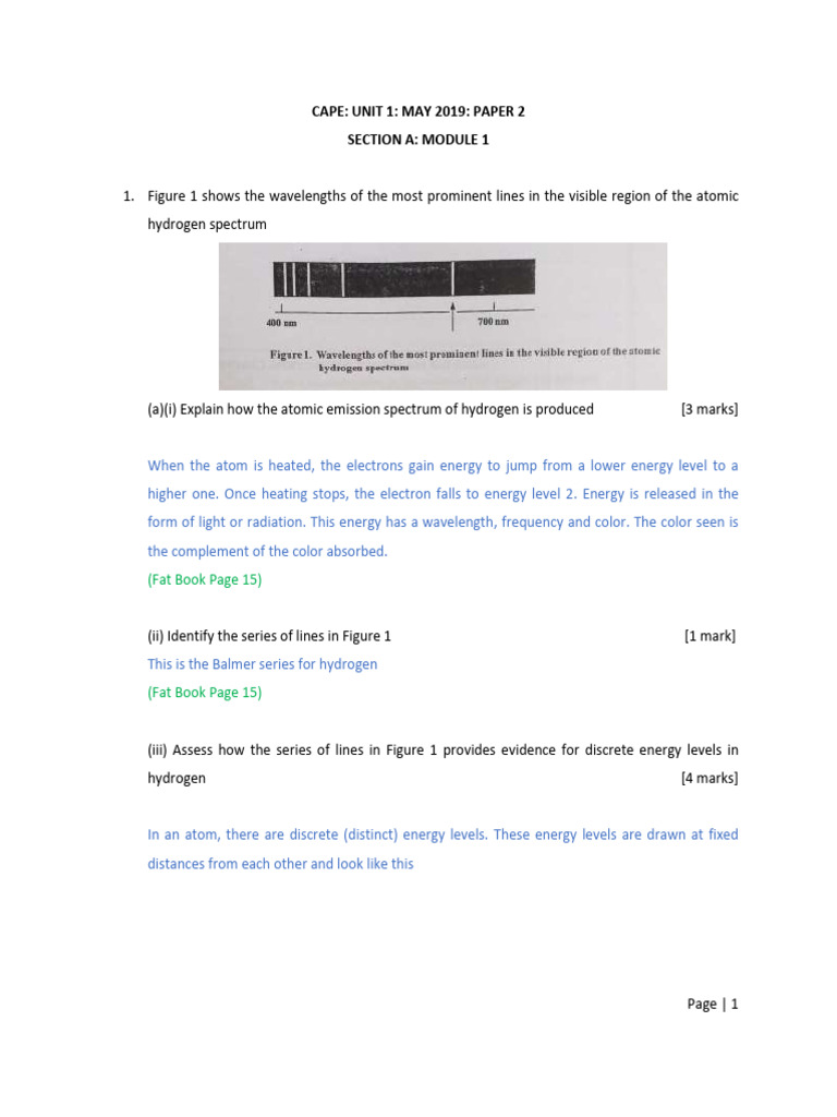 CAPE 2019 - Suggested Answers-1 | PDF | Buffer Solution | Acid ...