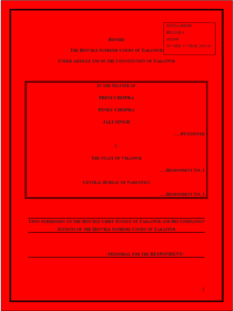 Respondent Side Issue 3 and 4 | PDF | Appeal | Supreme Court Of The ...