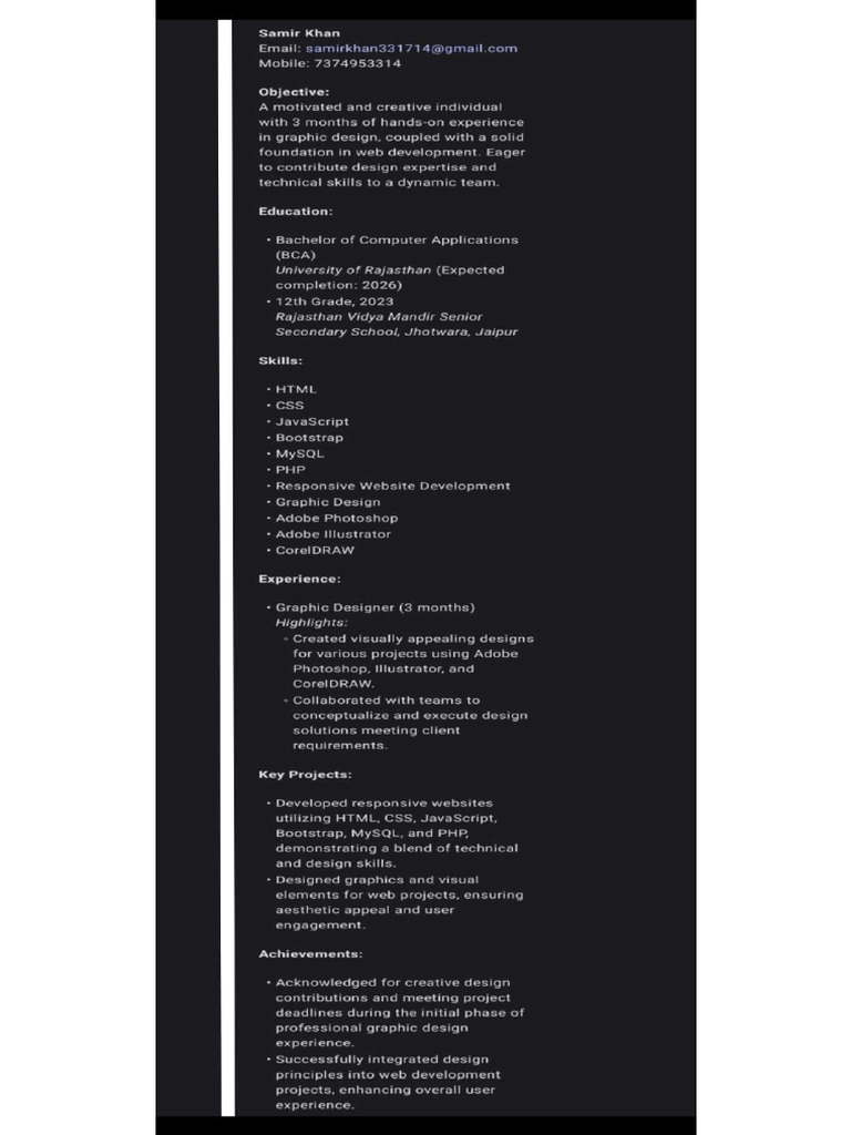 GD CV | PDF