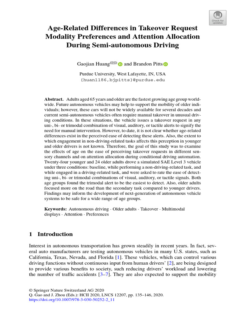Age-Related Differences in Takeover Request Modality Preferences and ... Age-Related Differences in Takeover Request Modality Preferences and ...