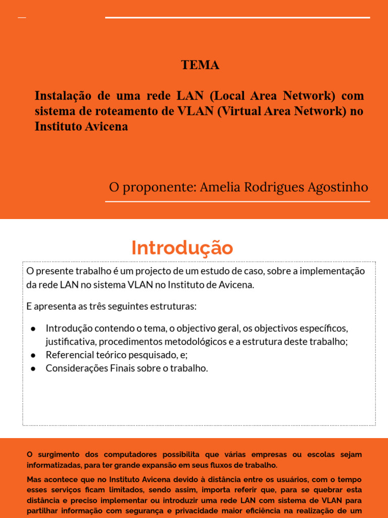Instalação de Rede LAN com VLAN no Avicena | PDF | Rede de computadores ...