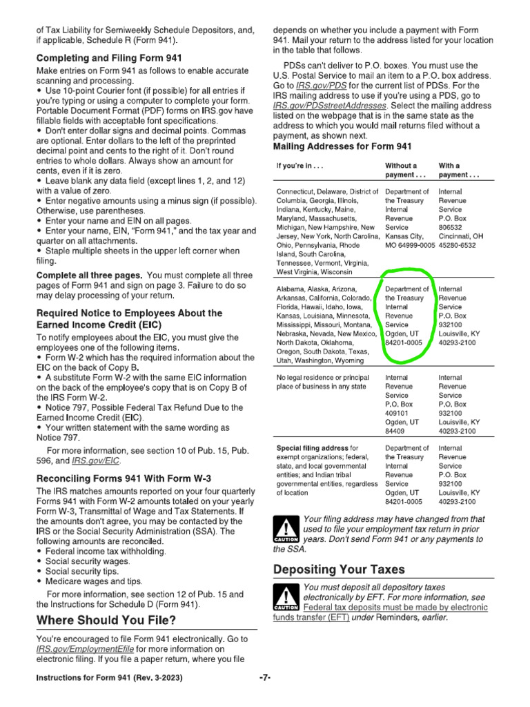2023 Filing Instructions | PDF