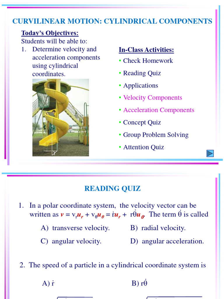 CH12 - 6 - CylindricalComponents | PDF | Acceleration | Velocity