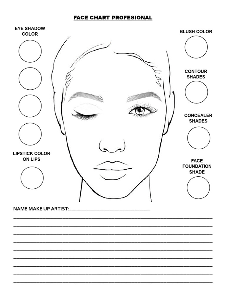 Face Chart Profesional 2024 | PDF