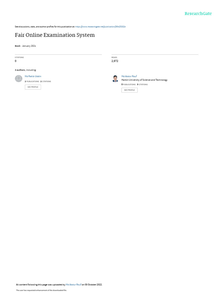 Fair Online Examination System | PDF | Html Element | Html