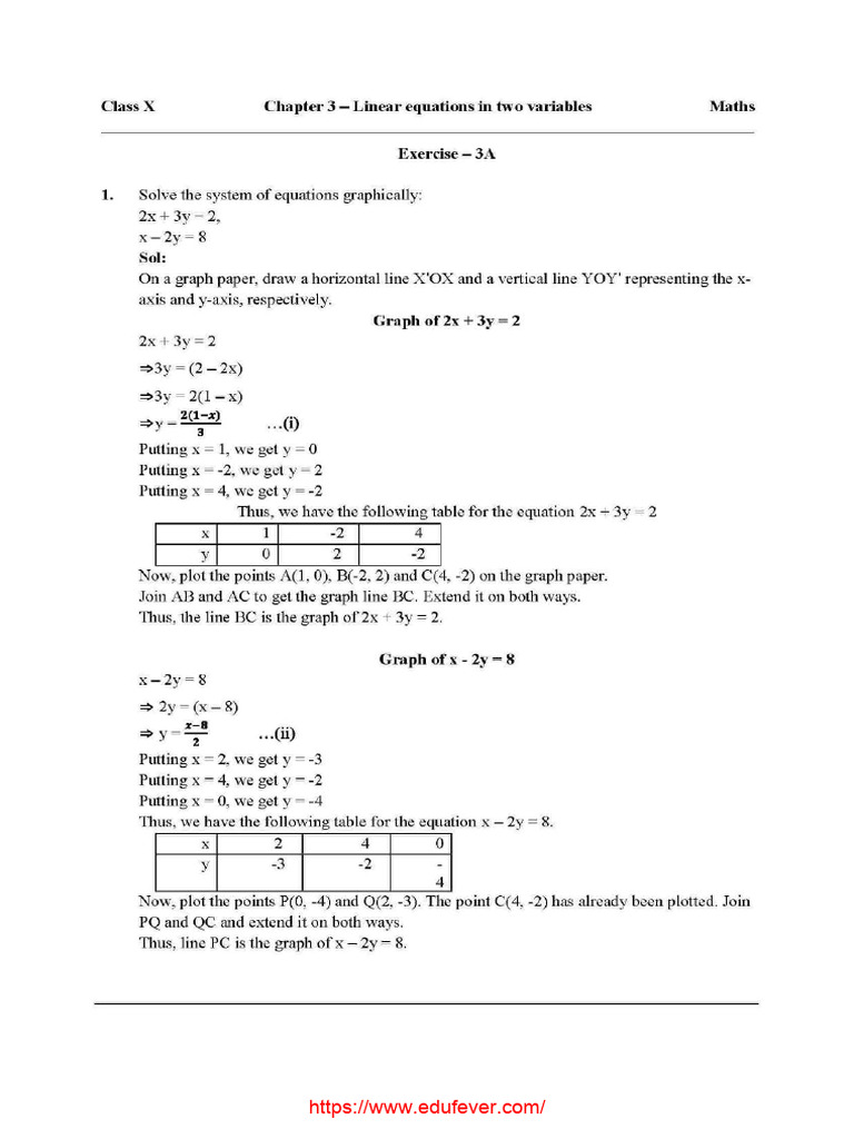 Chapter 3 Linear Equations in Two Variables | PDF