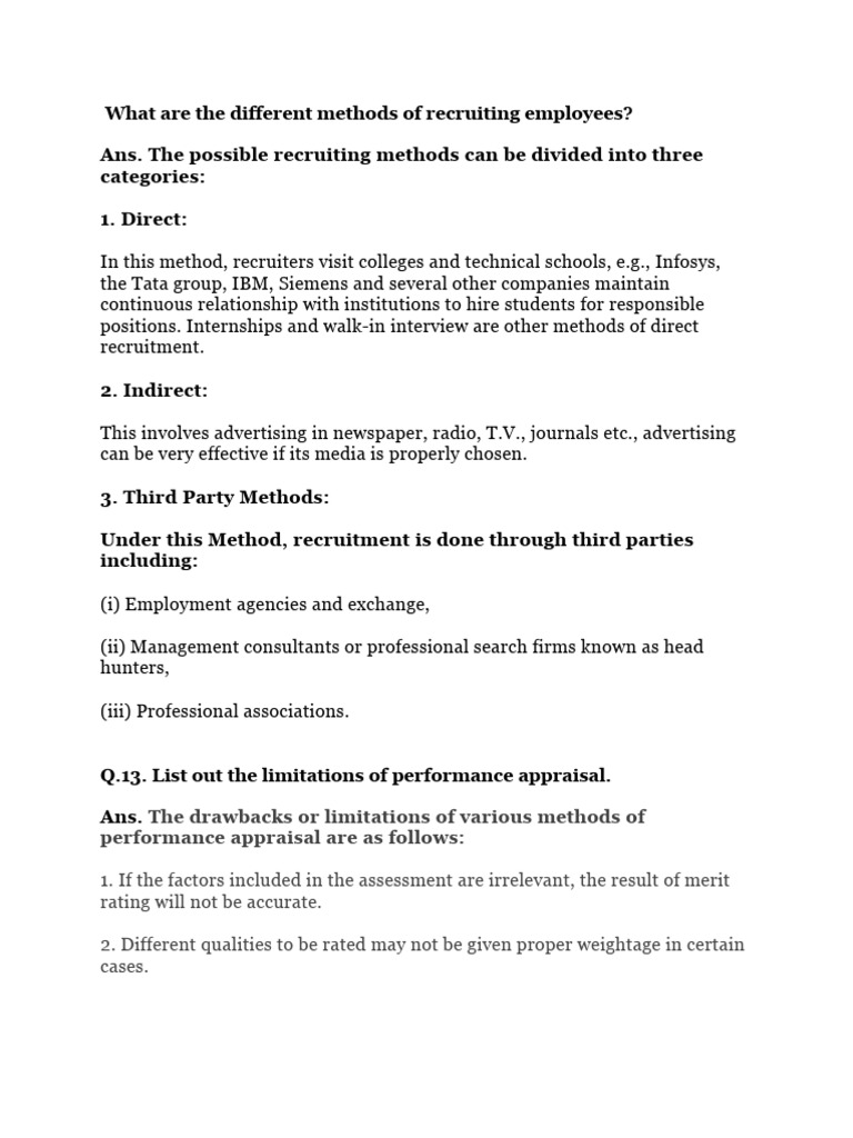 HRM Writing | PDF | Performance Appraisal | Recruitment