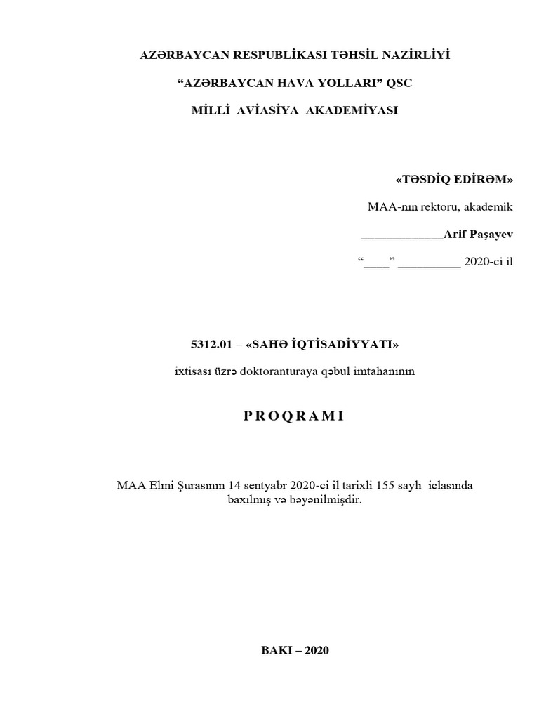 5312.01 Proqram Yeni | PDF