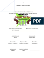 Rencana Program Kerja BUM Desa (Terbaru) | PDF