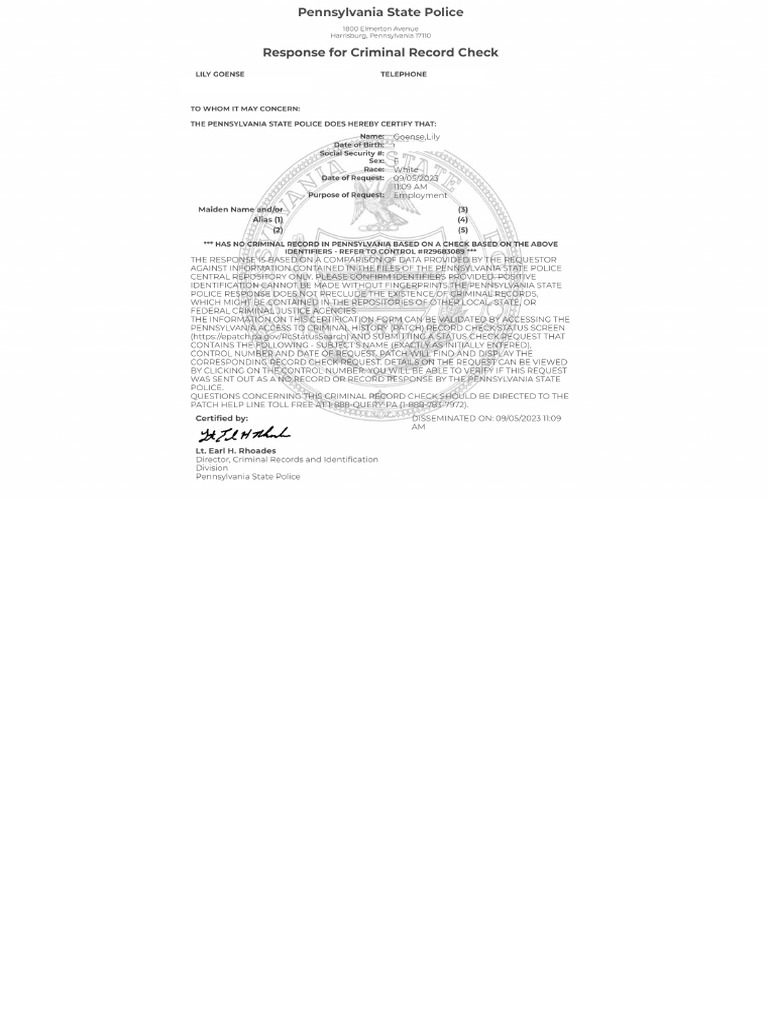 Goense Lily Criminal Record f23 1 | PDF