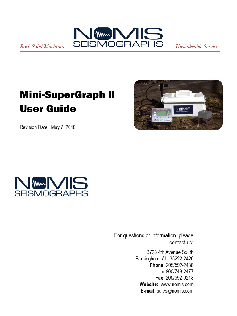 NOMIS Mini-Supergraph-II User Manual | PDF | Usb Flash Drive | Analog ...