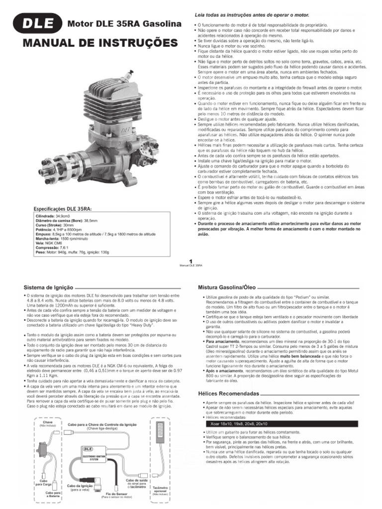 Manual DLE-35RA Gasolina | PDF