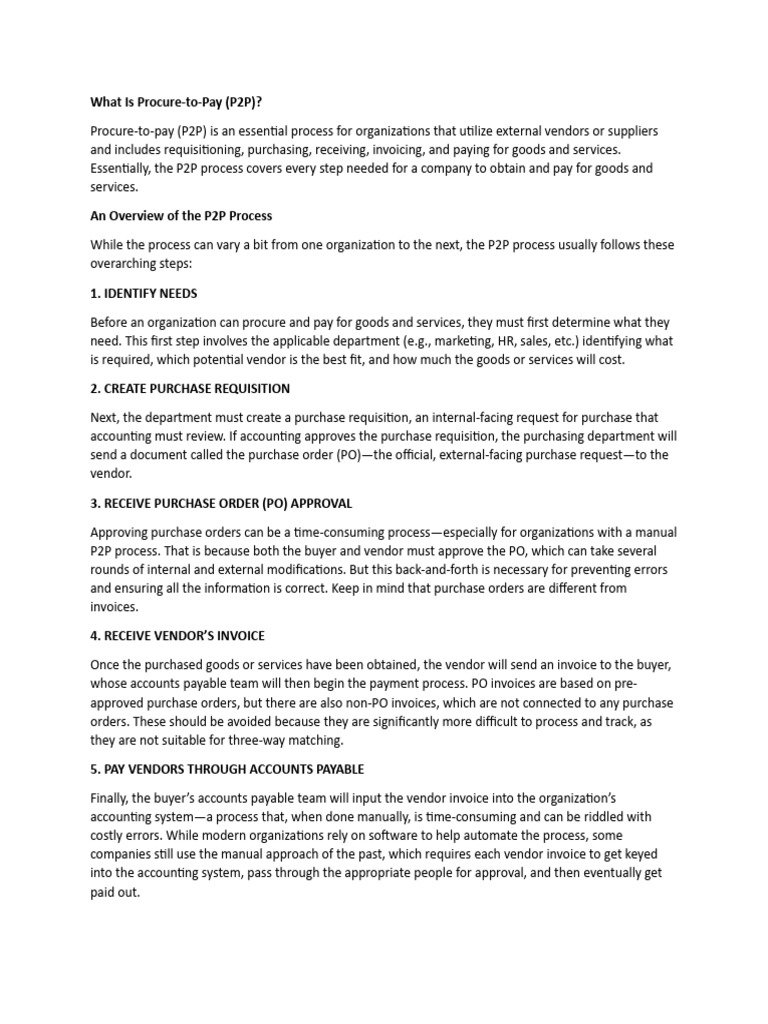 Intro To P2P and Basics of Accounting and Procurement | PDF | Debits ...
