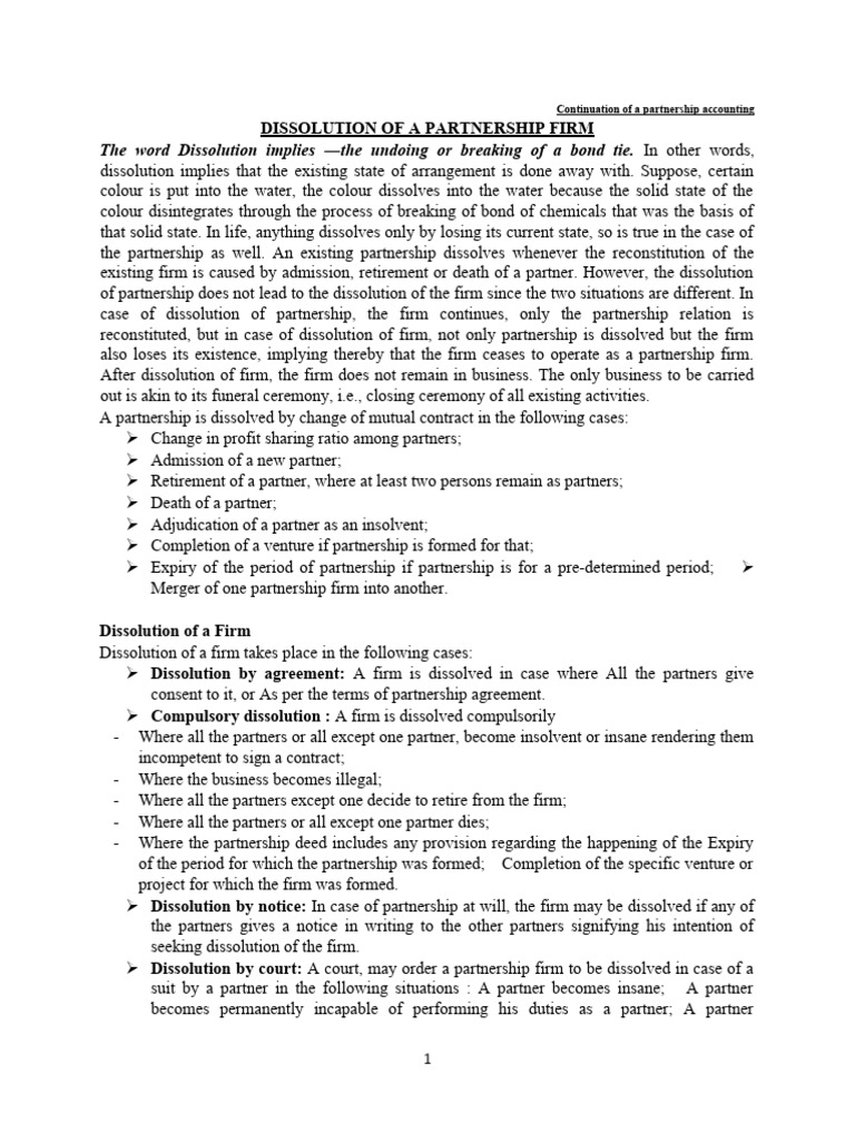 Understanding Partnership Dissolution | PDF | Debits And Credits | Book ...