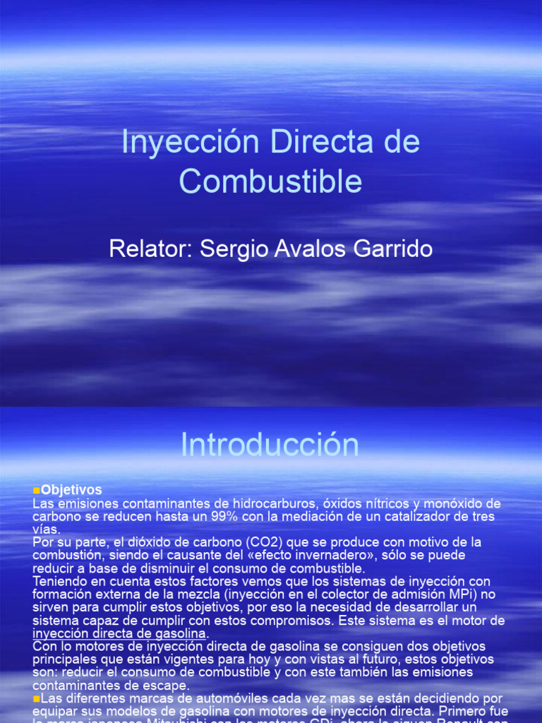 Inyección Directa de Combustible | PDF | Inyección de combustible | Acelerador