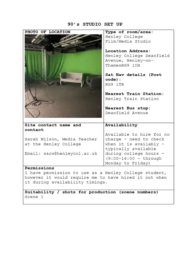 90s Studio Set Up | PDF