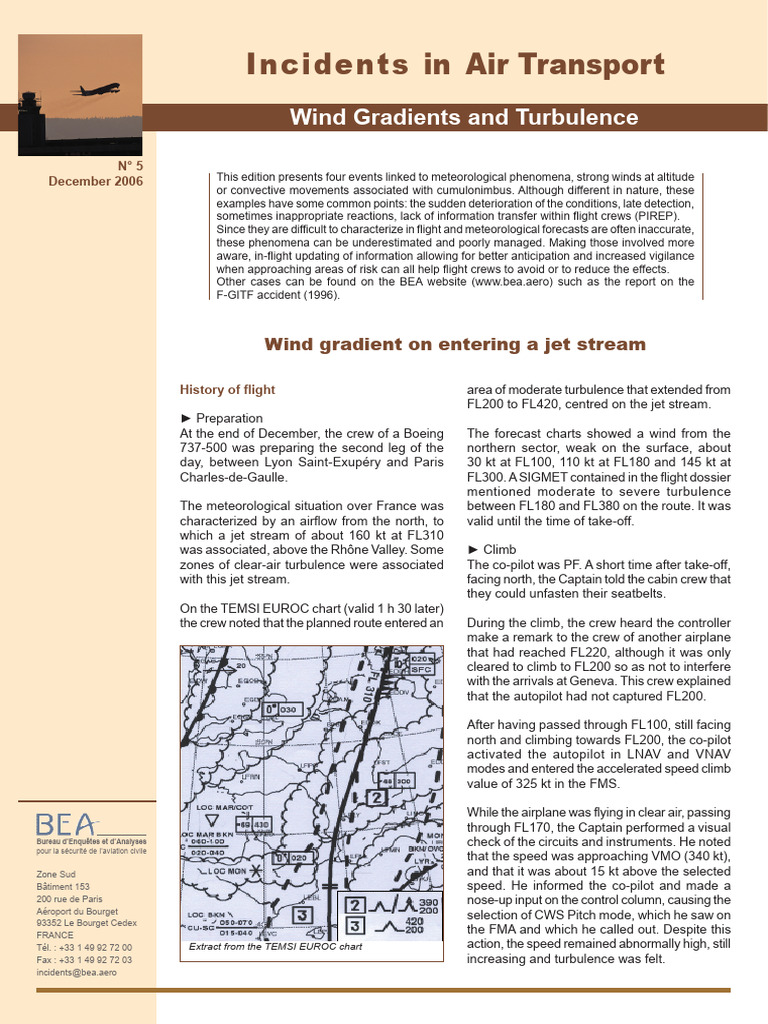 TEMSI Chart and Moderate Turbulence | PDF | Wound | Aerospace
